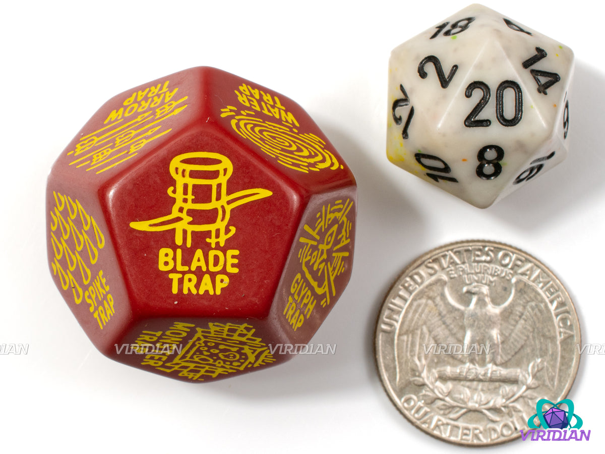 Trap Generator Die | Random Hazard and Danger Creation Dice, Giant 30m – Viridian Dice