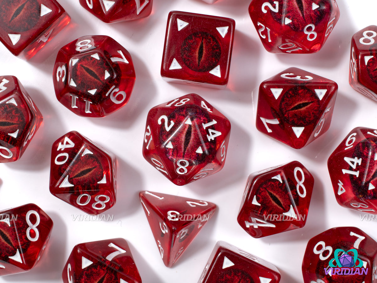 Ruby Draconis | Dragon Eyes Dice, Translucent Red, Blood-Red | Resin D ...