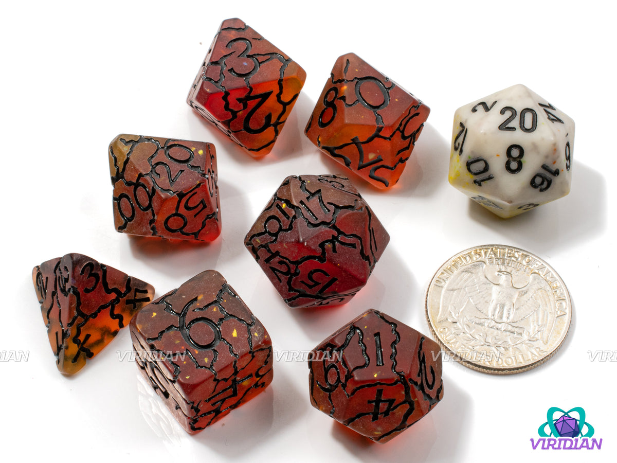 Magma Strike | Semi-Translucent Orange, Foil, Black Lightning Crack De ...