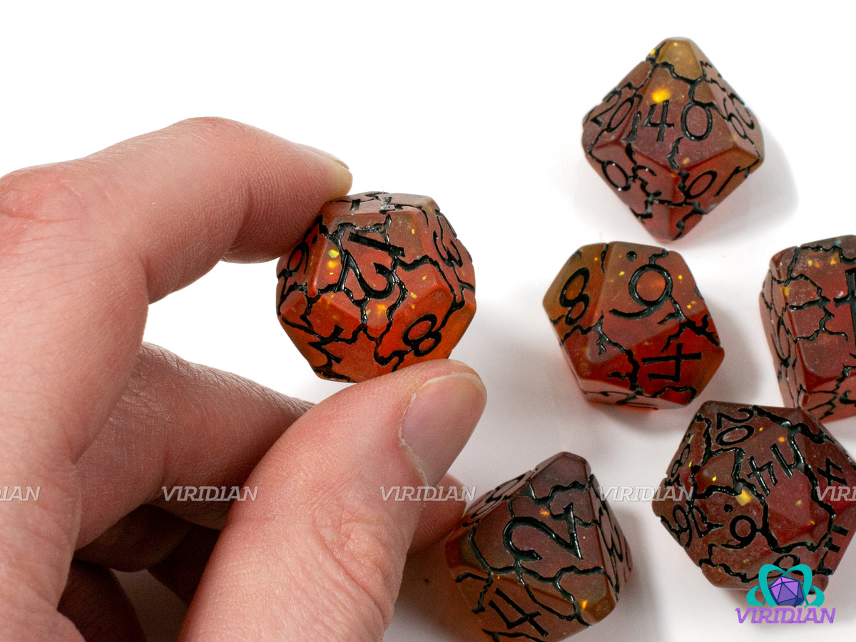 Magma Strike | Semi-Translucent Orange, Foil, Black Lightning Crack De ...