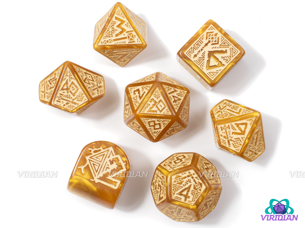Dwarven: Gold | Shimmering Gold and Beige, Dwarven Hammer Themed | Acr ...