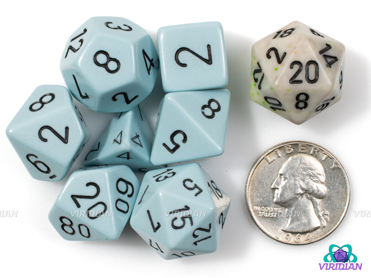 Opaque Pastel Blue & Black | Acrylic Polyhedral Dice Set (7) | Chessex ...
