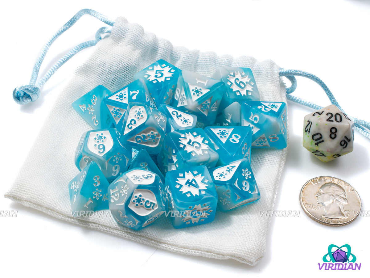 Cold Damage Set | Frosty Blue and White, Snowflake Designs | Resin Dic ...