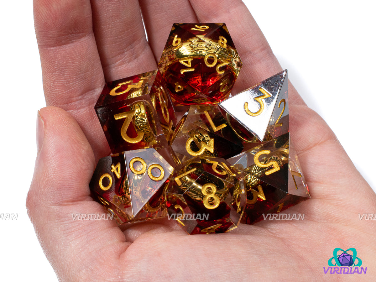 Mount Doom (Set of 7) | Transparent Clear Sharp Edge, Red Swirl, Gold ...
