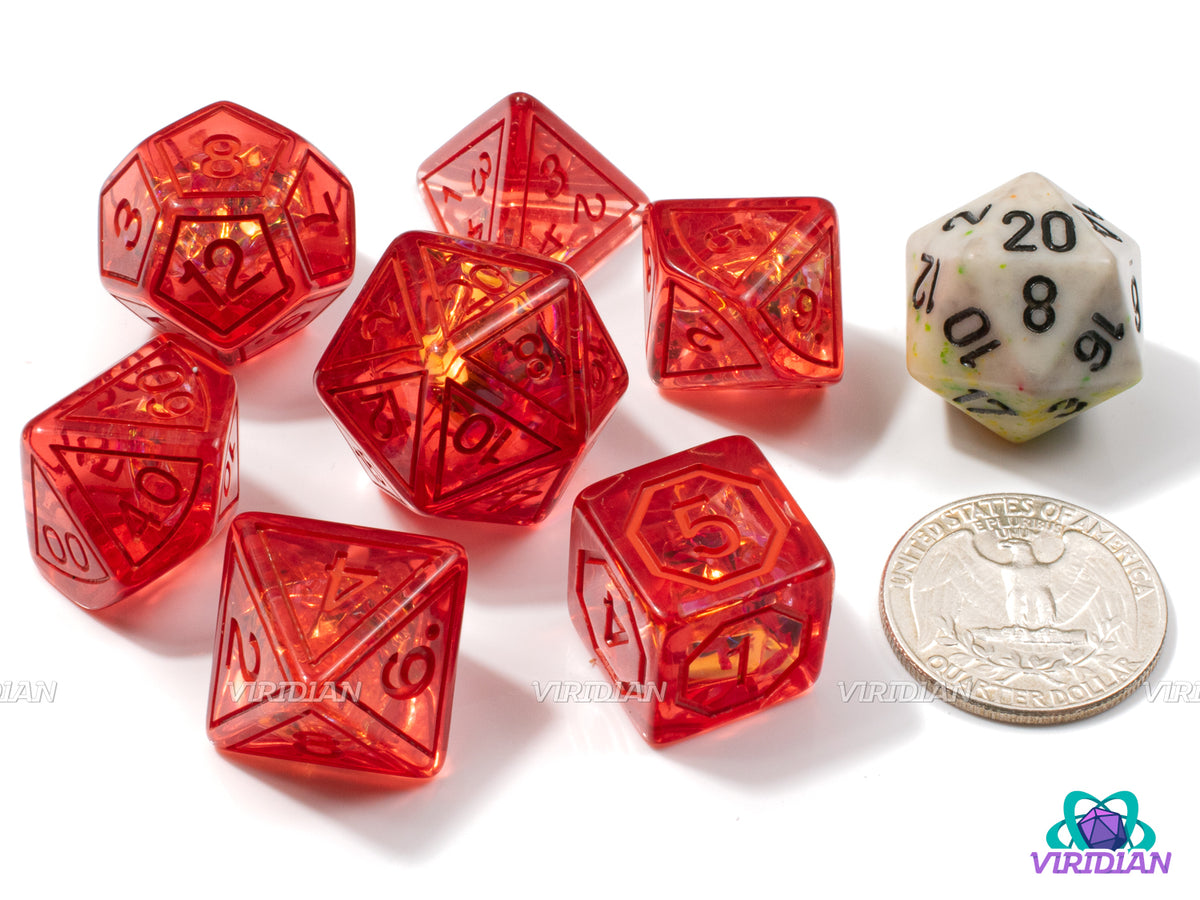 Red Magic Stone | Red Translucent, Frame Design, Holographic Film | Re ...
