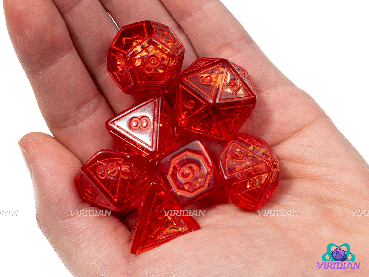 Red Magic Stone | Red Translucent, Frame Design, Holographic Film | Re ...