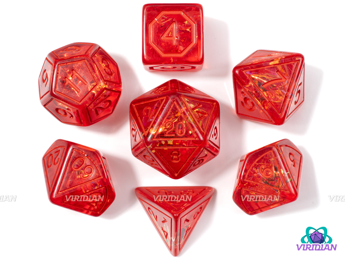 Red Magic Stone | Red Translucent, Frame Design, Holographic Film | Re ...