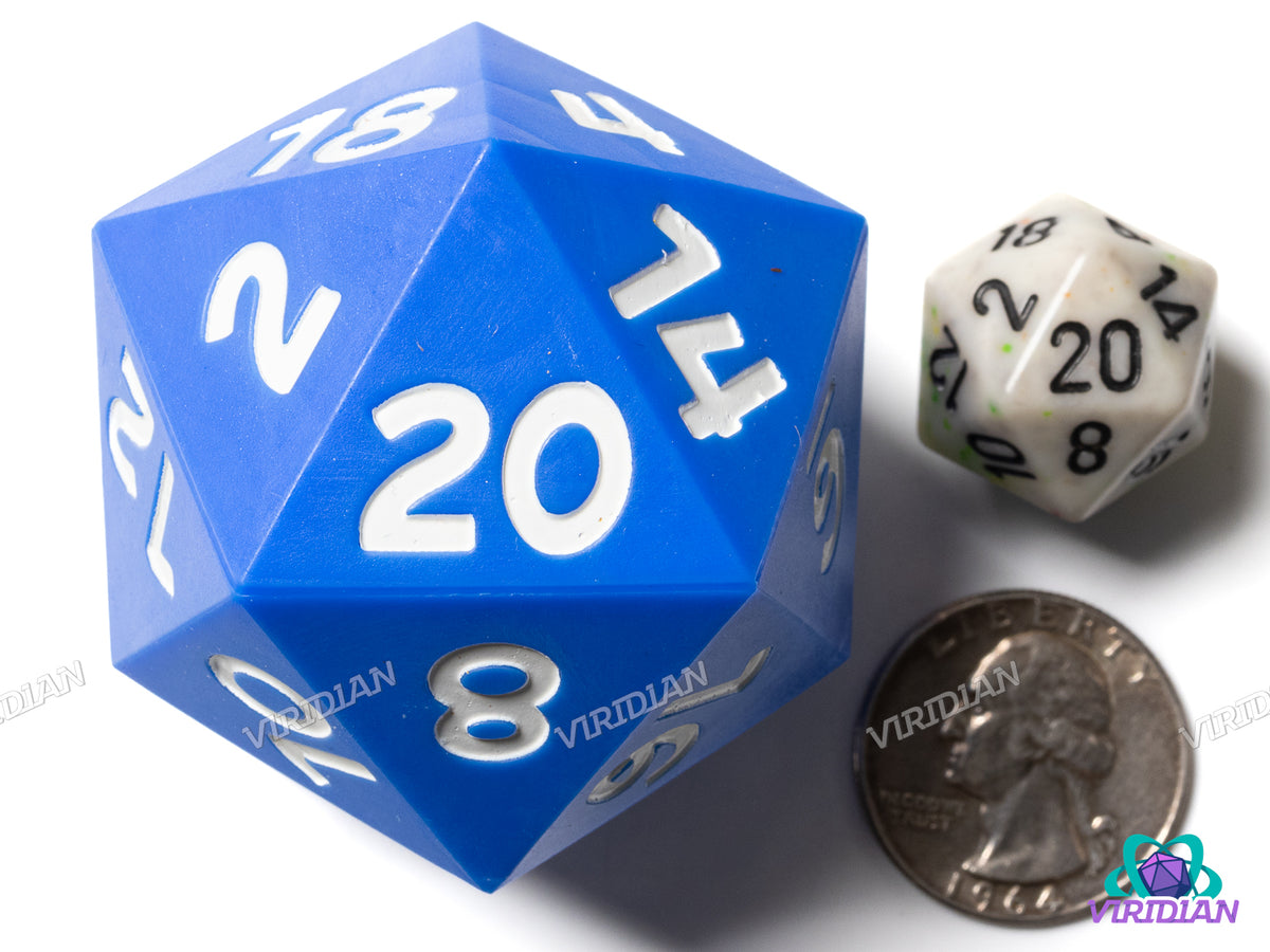 Giant Blue (Silicone D20) | Silicone Polyhedral Dice (7) – Viridian Dice
