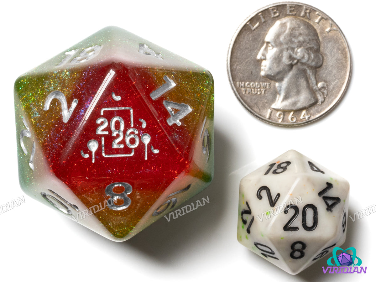 2026 Rainbow Chonk D20 | New Years Celebration Die | Giant Resin Die ...