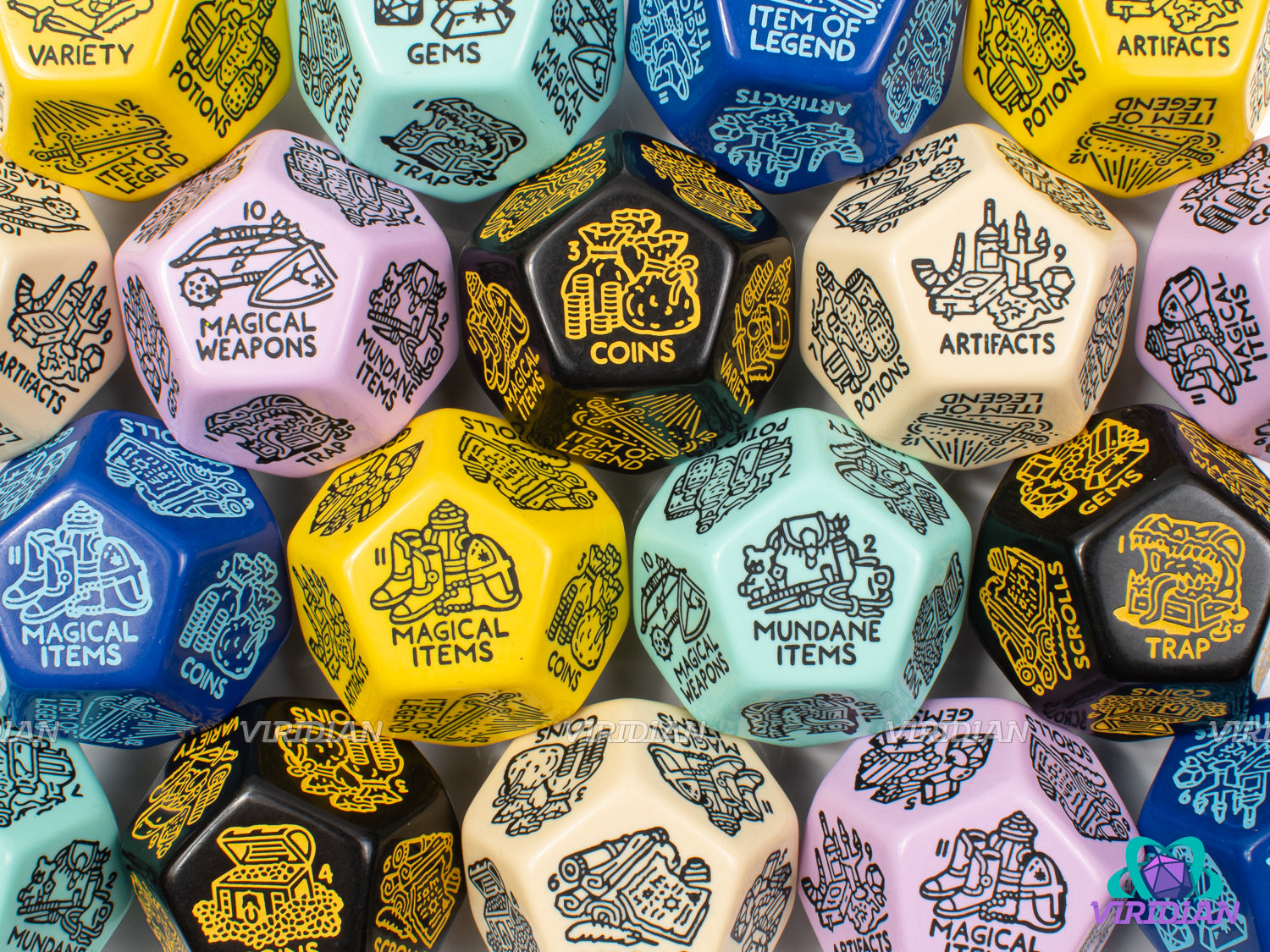 Treasure Generator Die | Random D&D Loot/Reward Trove Dice, 30mm | Gia ...