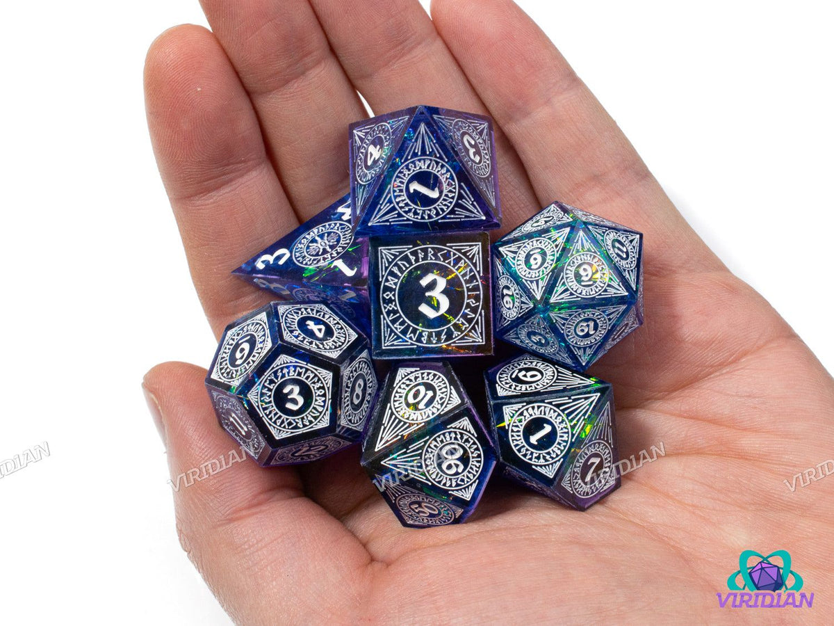 Runic Radiance (Blue-Purple) | Sharp-Edged, Holographic Film/Foil, Tra ...