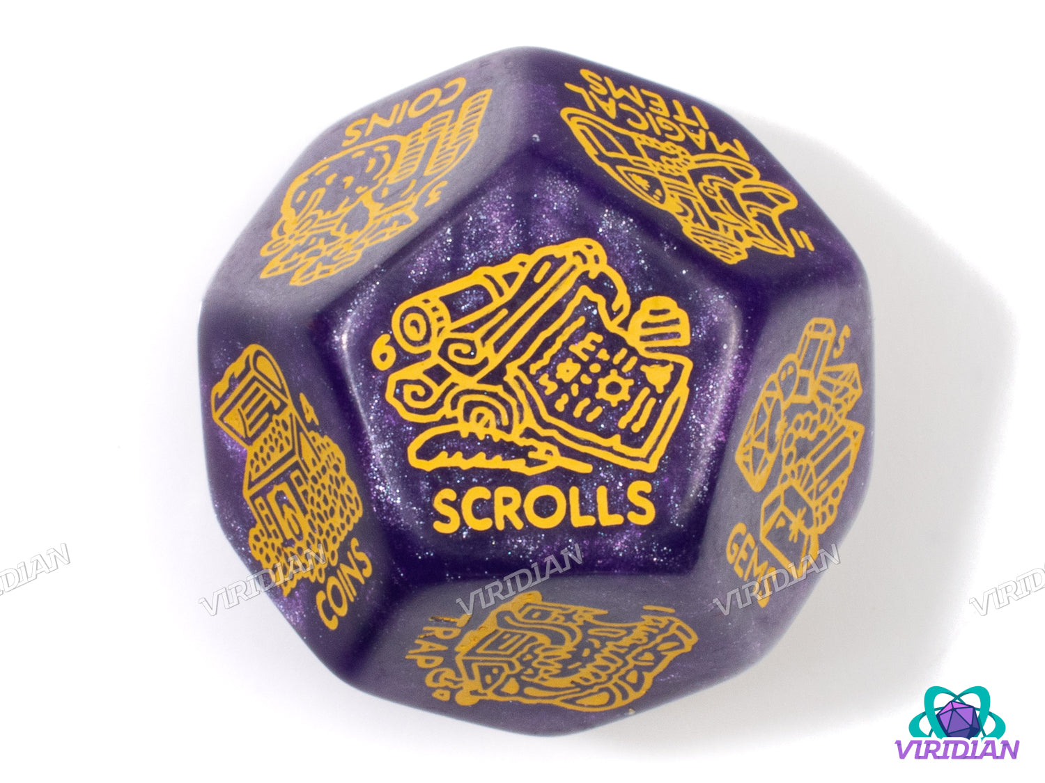 Treasure Generator Die | Random D&D Loot/Reward Trove Dice, 30mm | Gia ...