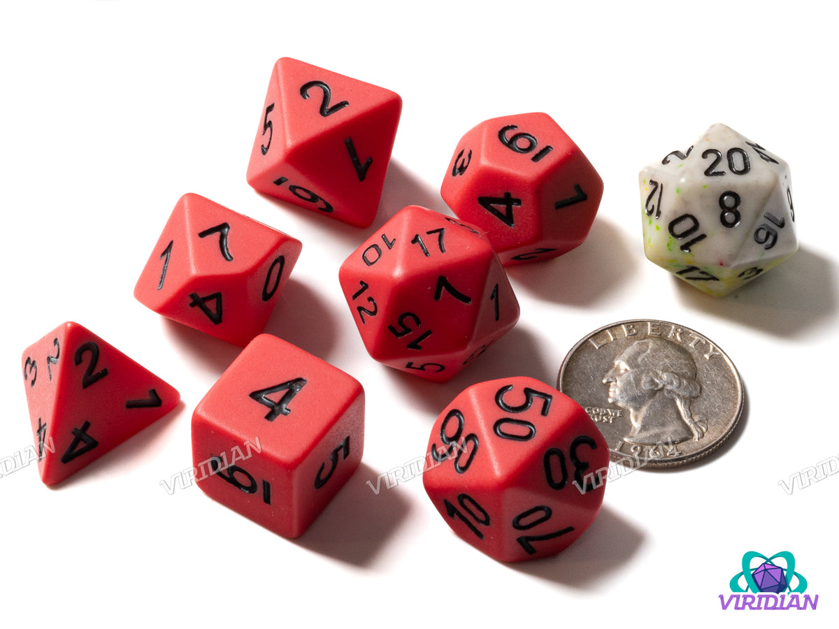 Captain Red | Matte Acrylic Dice Set (7) – Viridian Dice