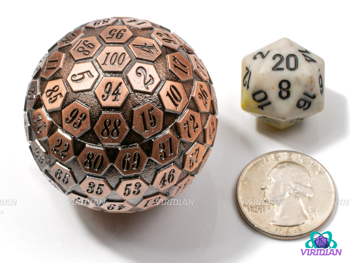 Copper D100 | Light Brown/Copper 45mm Giant Probability Percent D% | M ...