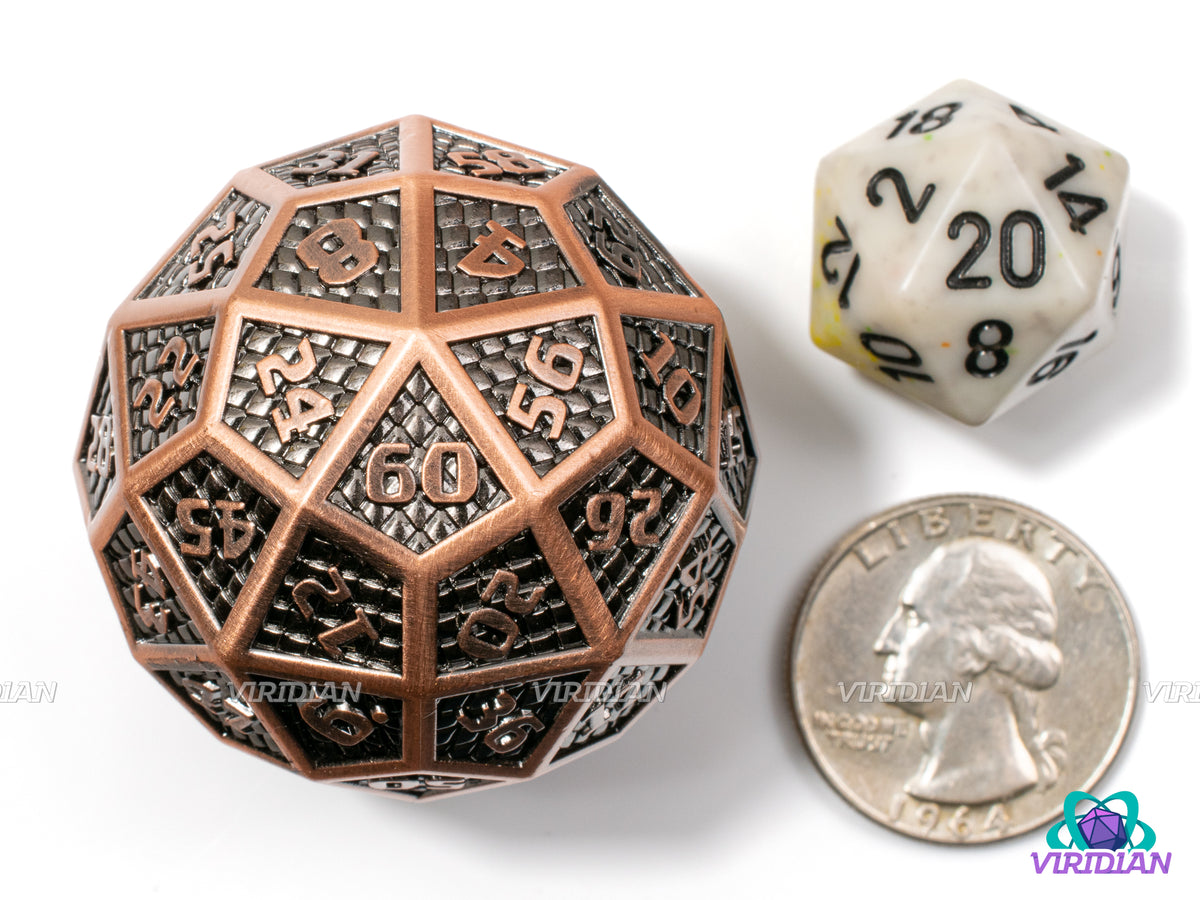 Copper D60 | Unusual, Red-Orange Metal, Brown Scales, Giant Die, 60-Si ...