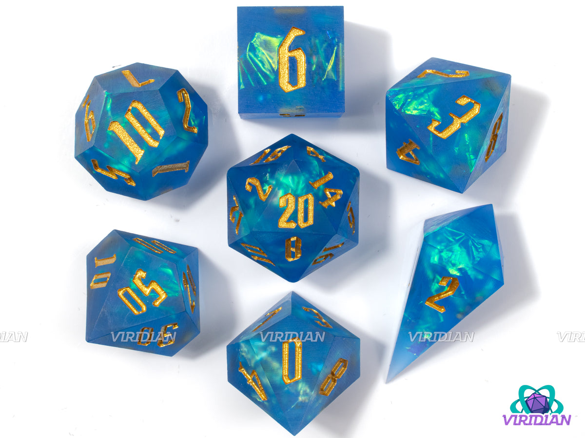 Poseidon's Fury | Frosted Royal-Blue, Sharp-Edged, Blue-Green Holograp ...