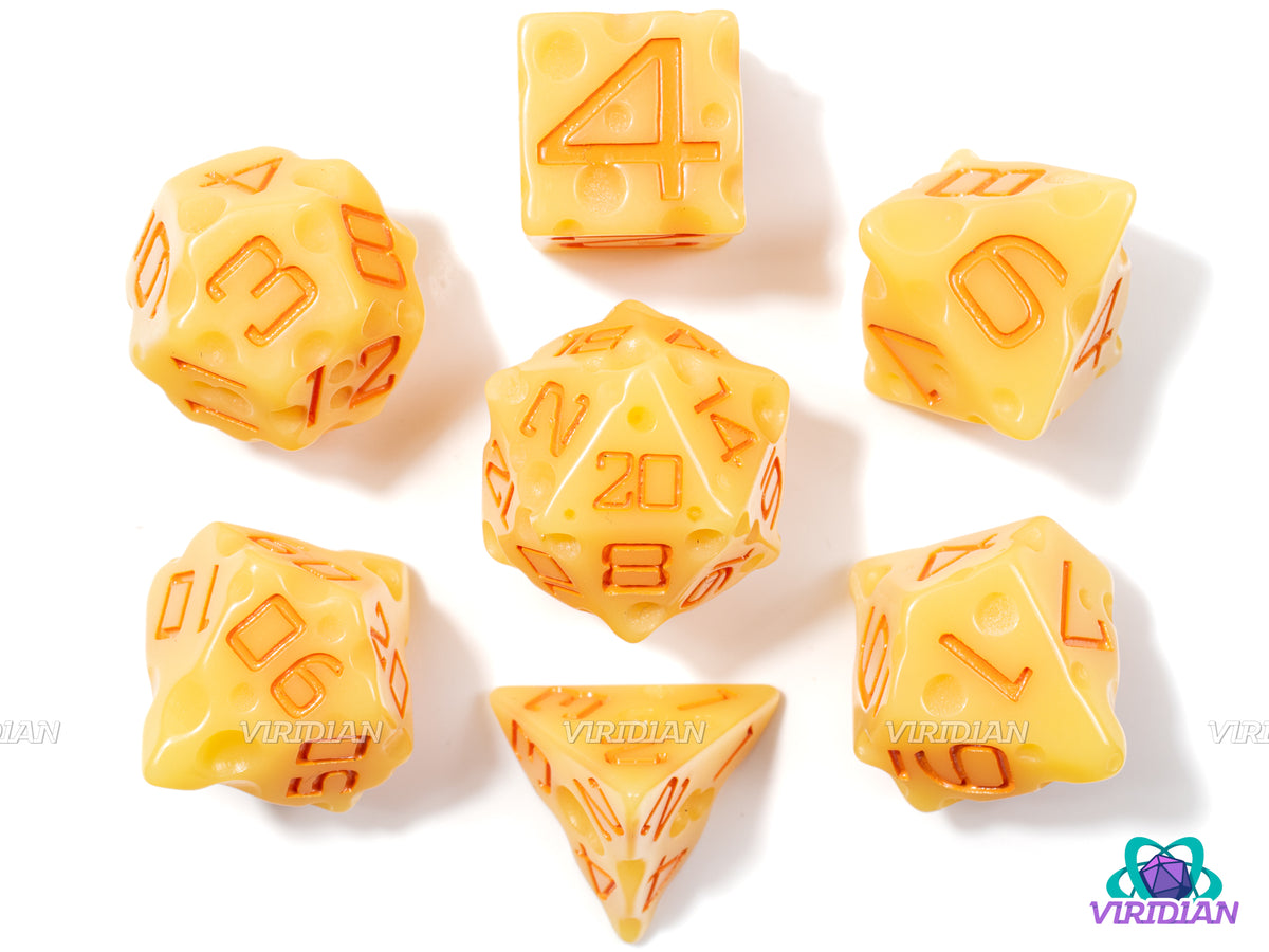 Nacho Cheese | Cheese Dice, Light-Yellow w Swiss "Holes", Orange Numbe ...