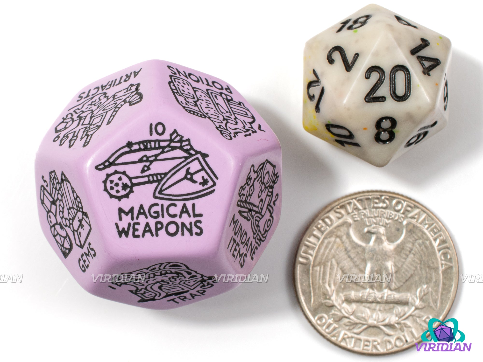 Treasure Generator Die | Random D&D Loot/Reward Trove Dice, 30mm | Gia ...