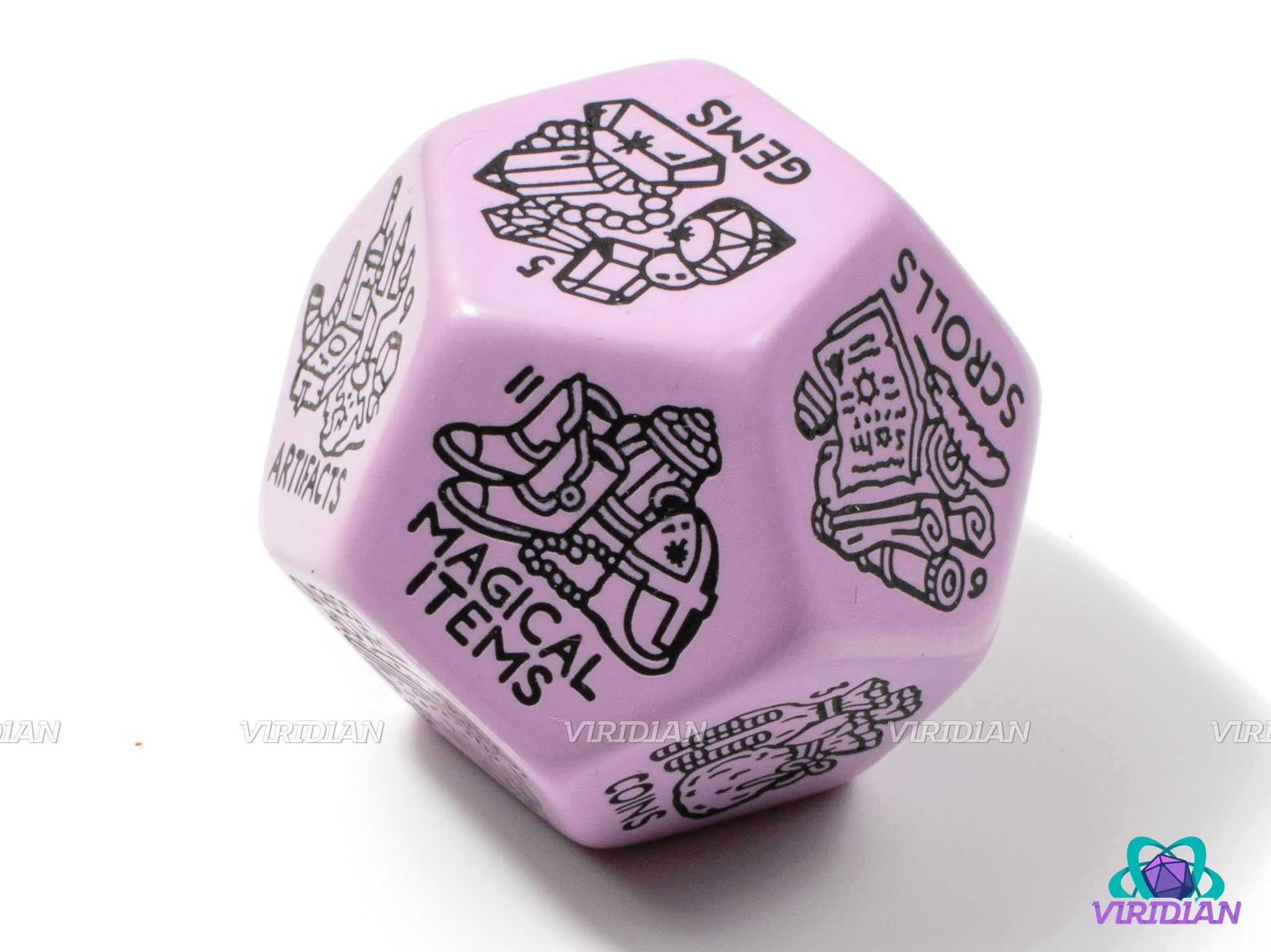 Treasure Generator Die | Random D&D Loot/Reward Trove Dice, 30mm | Gia ...