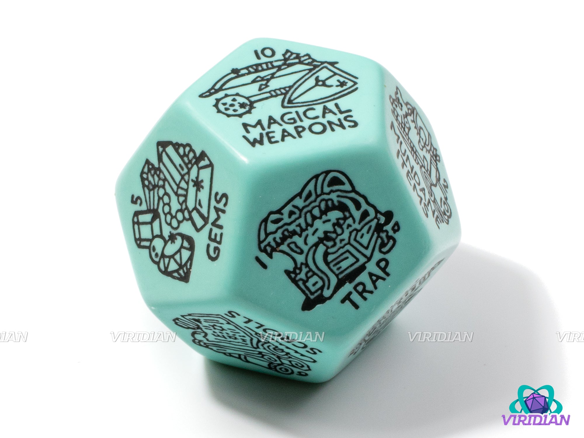 Treasure Generator Die | Random D&D Loot/Reward Trove Dice, 30mm | Gia ...