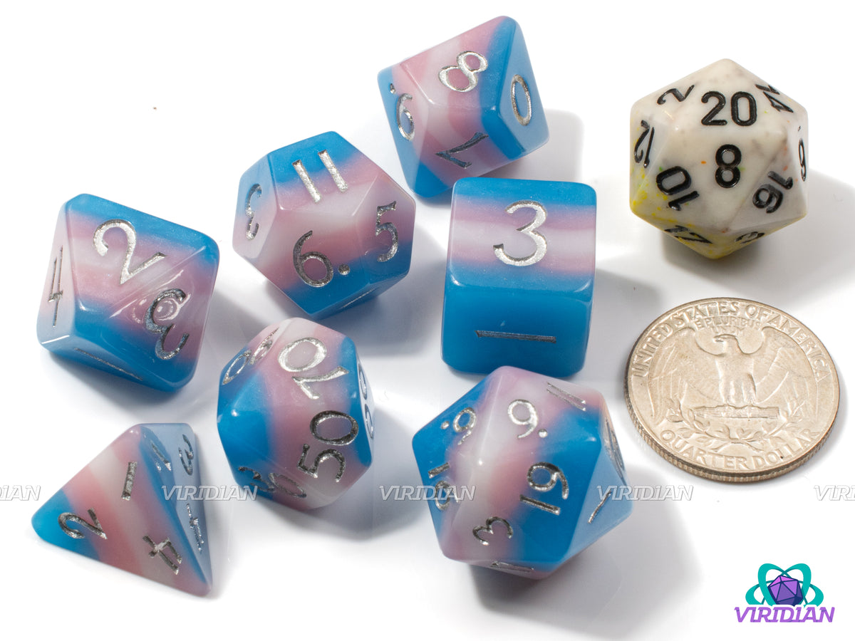 Shimmery Trans Pride | Layered Light Blue, Pink, White, Transgender Fl ...