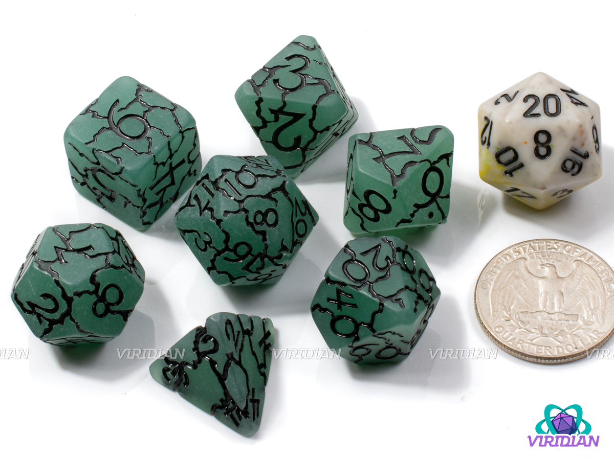 Earth Strike | Frosted Seaweed Green, Black Lightning Crack Design | R ...