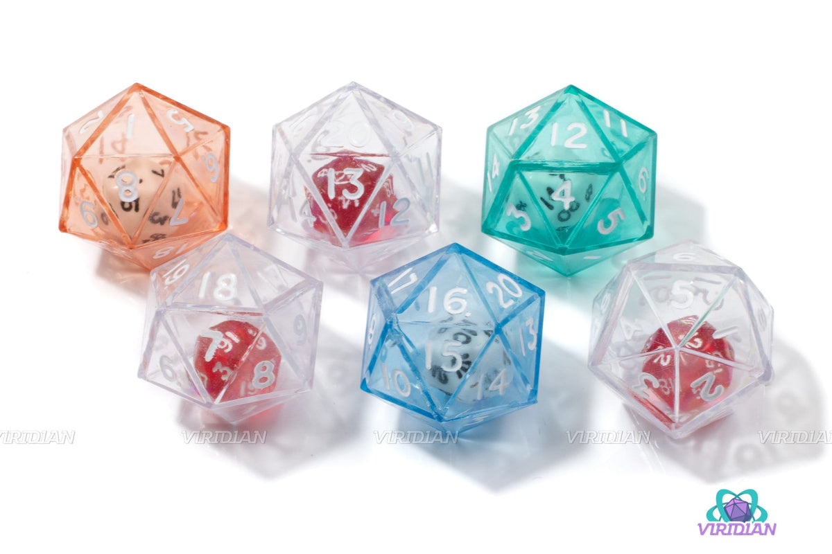 Advantage Disadvantage Double D20s | (6) Acrylic Translucent Multicolo ...