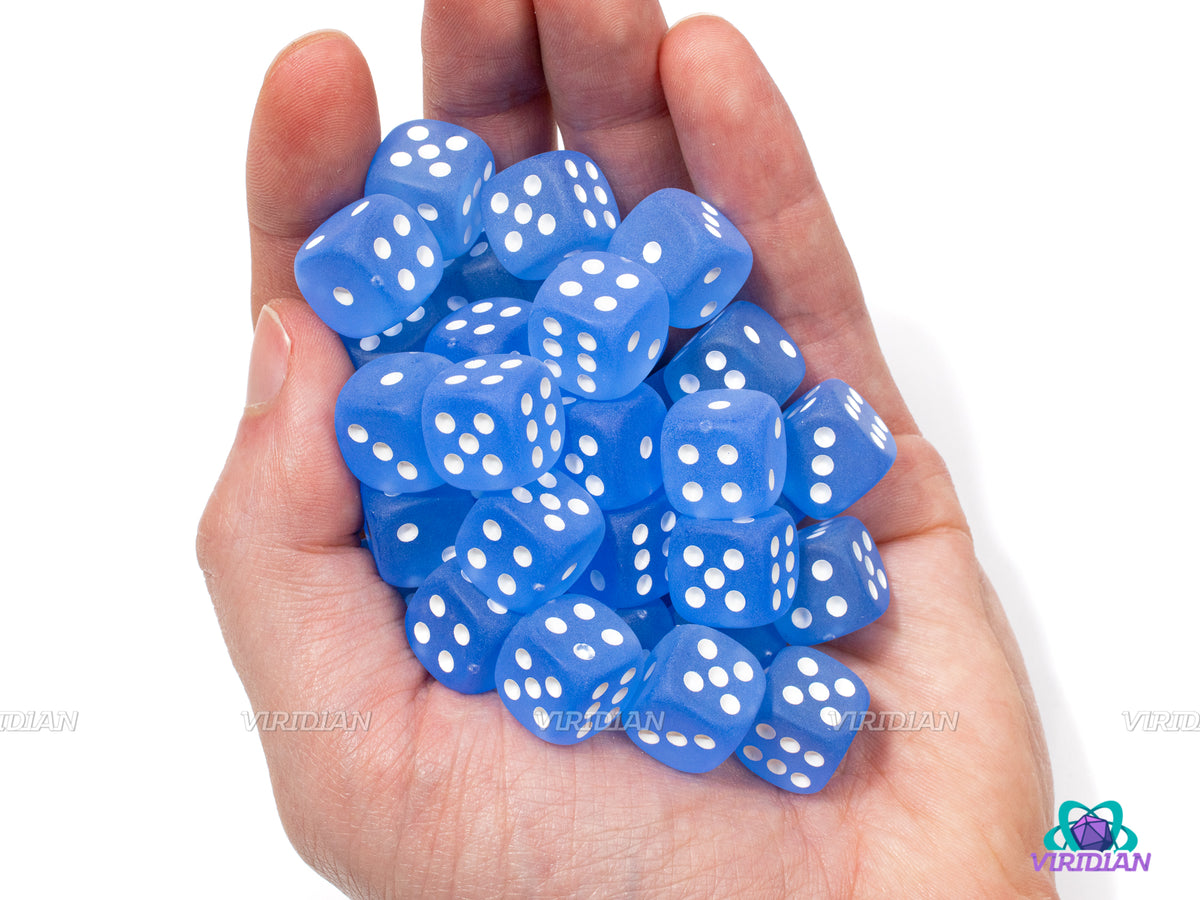 Frosted Blue & White | 12mm D6 Block (36) | Chessex Dice | Wargaming ...