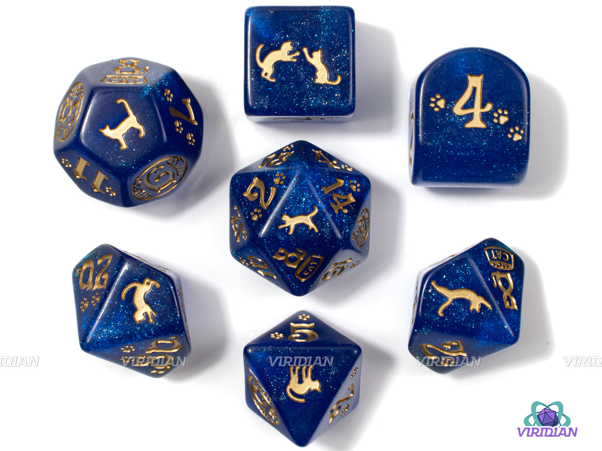 Cats: Meowster | Cat-Themed Shimmering Deep Blue & Gold | Q Workshop ...