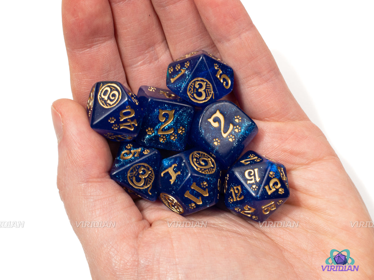 Cats: Meowster | Cat-Themed Shimmering Deep Blue & Gold | Q Workshop ...