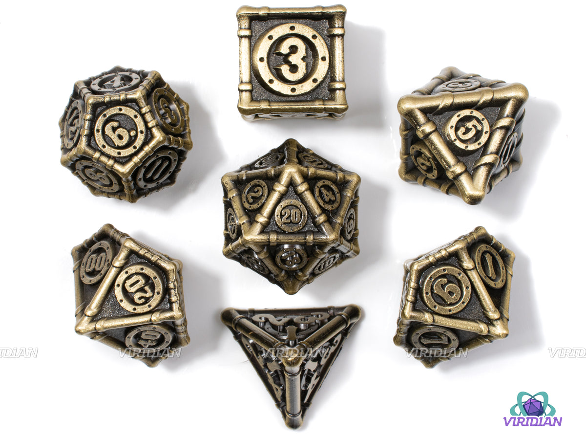 Neptune's Bounty | Rapture's Shiny Bronze Pipe Design | Metal Dice Set ...