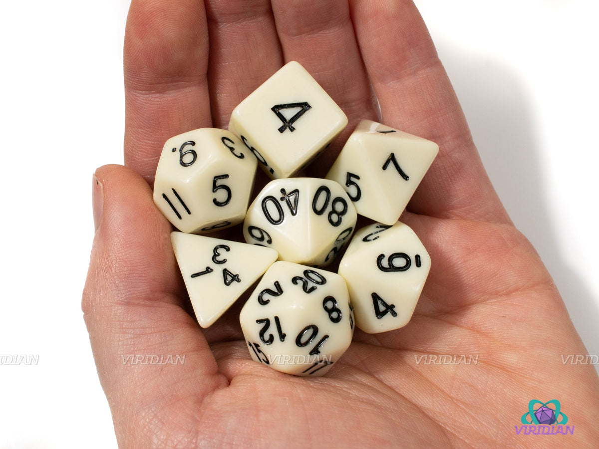 Ivory | Classic Off-White Acrylic Dice Set (7) | Dungeons and Dragons ...