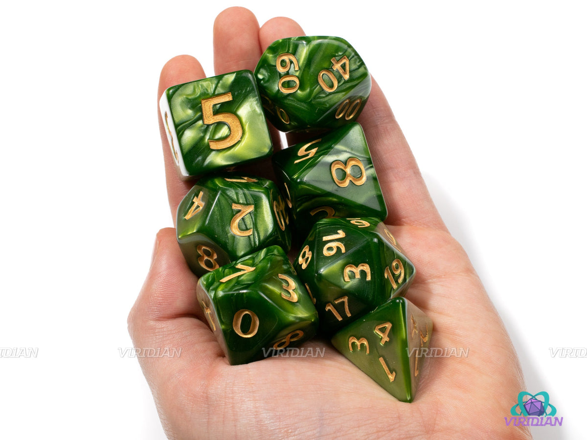 Froghemoth | Giant Green Swirl Acrylic Dice Set (7) | Dungeons and Dra ...