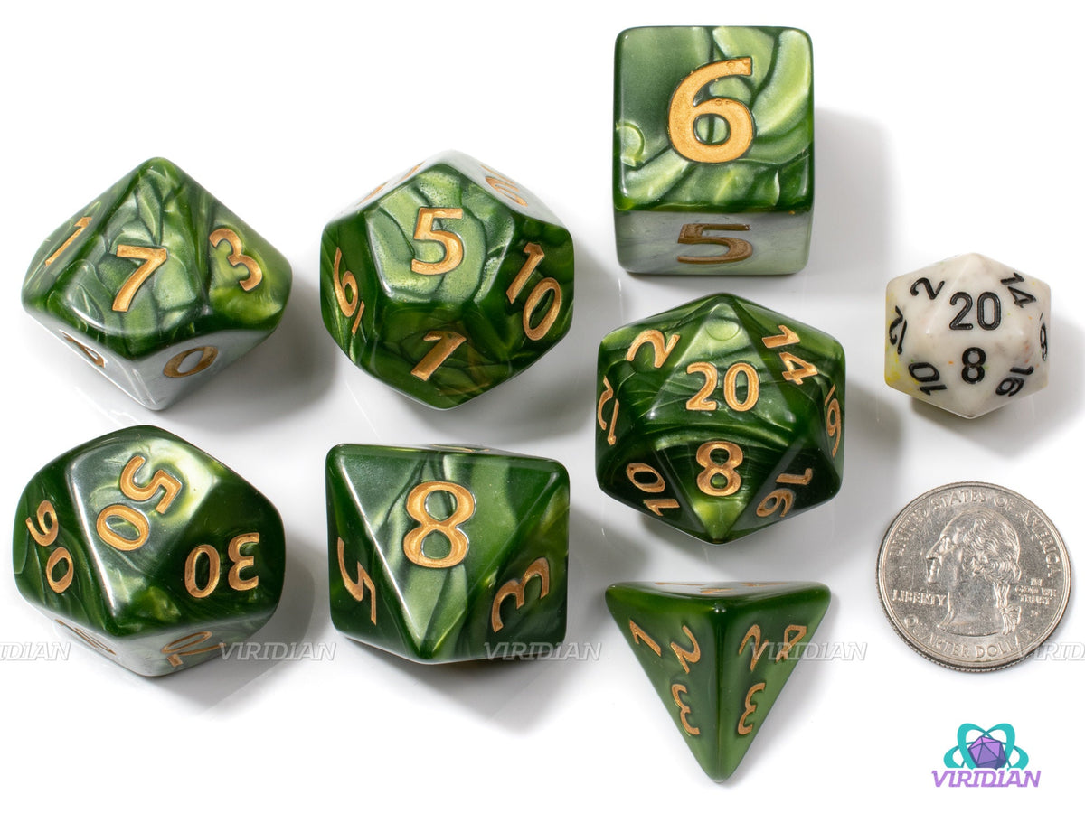 Froghemoth | Giant Green Swirl Acrylic Dice Set (7) | Dungeons and Dra ...